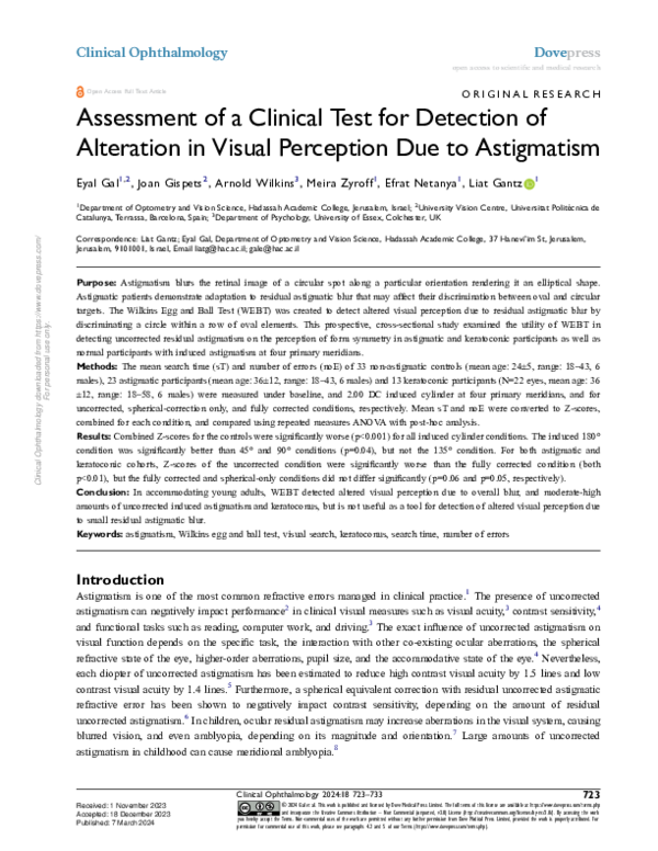 (PDF) Assessment of a Clinical Test for Detection of Alteration in ...