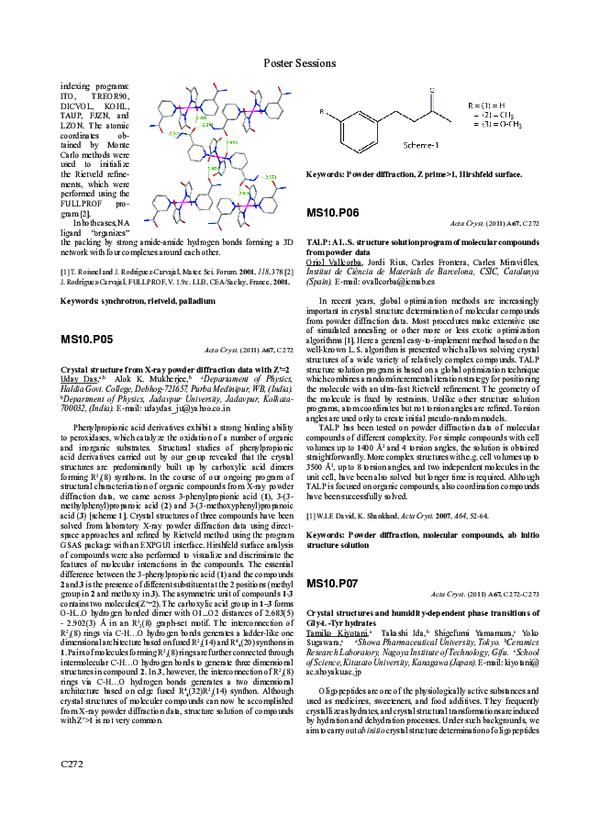 (PDF) Crystal structure from X-ray powder diffraction data withZ′ = 2
