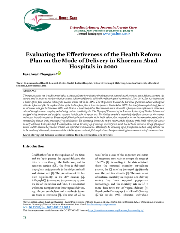 (PDF) Investigating the Effectiveness of the Health System ...