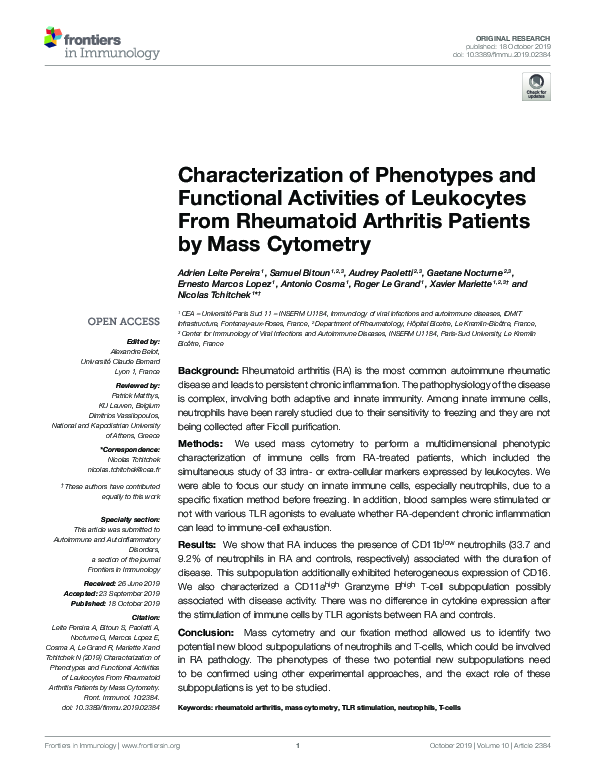 (PDF) Characterization of Phenotypes and Functional Activities of ...