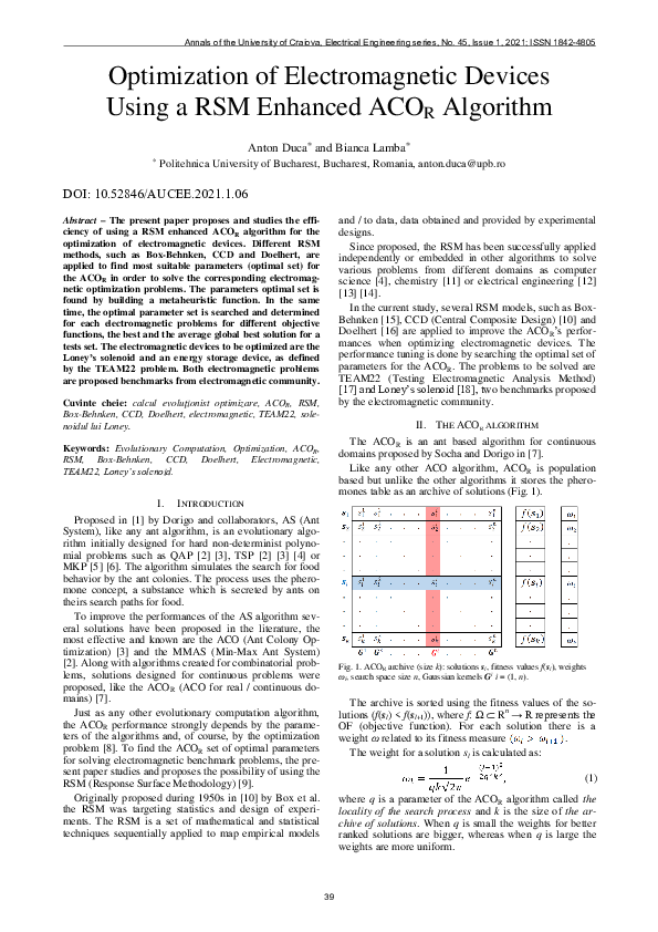 (PDF) Optimization of Electromagnetic Devices Using Artificial Immune Systems