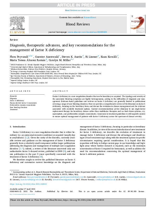 (PDF) Diagnosis, therapeutic advances, and key recommendations for the ...