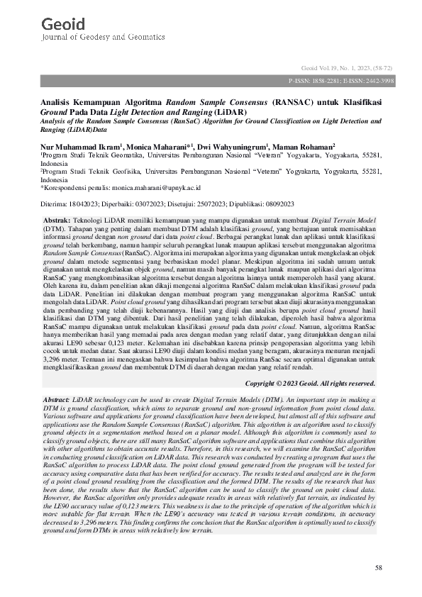 (PDF) Analisis Kemampuan Algoritma Random Sample Consensus (RANSAC ...