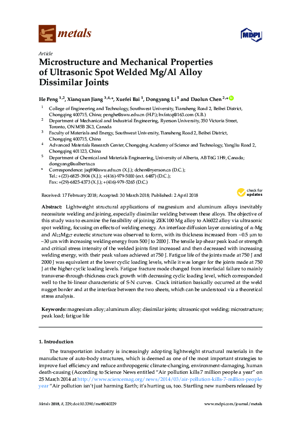(PDF) Microstructure and mechanical properties of ultrafine-grained AA2024 sheets joined by ...