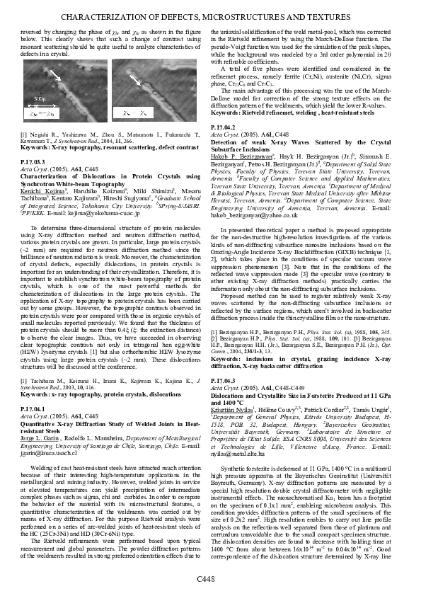 (PDF) Detection of weak X-ray waves scattered by the crystal subsurface ...