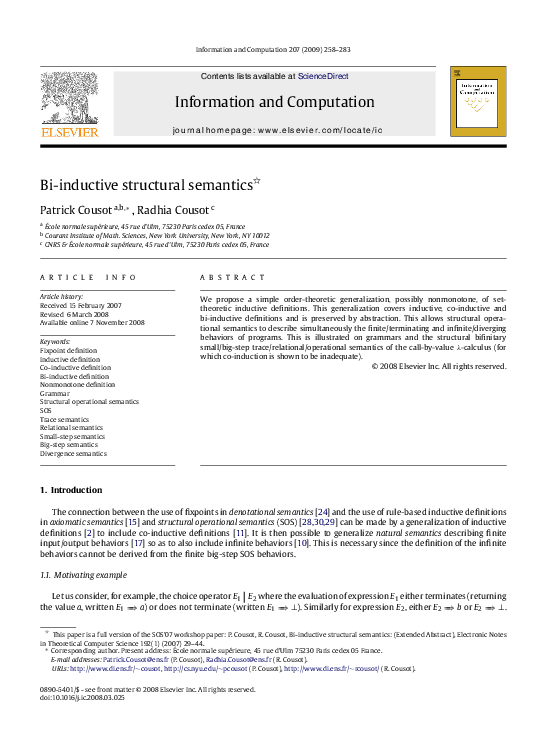 (PDF) Bi-inductive Structural Semantics