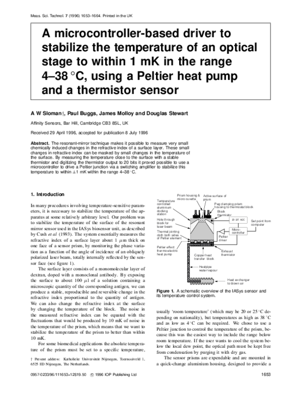 (PDF) A microcontroller-based driver to stabilize the temperature of an ...