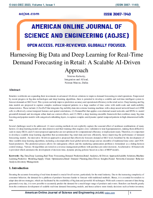 (PDF) Harnessing Big Data and Deep Learning for Real-Time Demand Forecasting in Retail: A ...