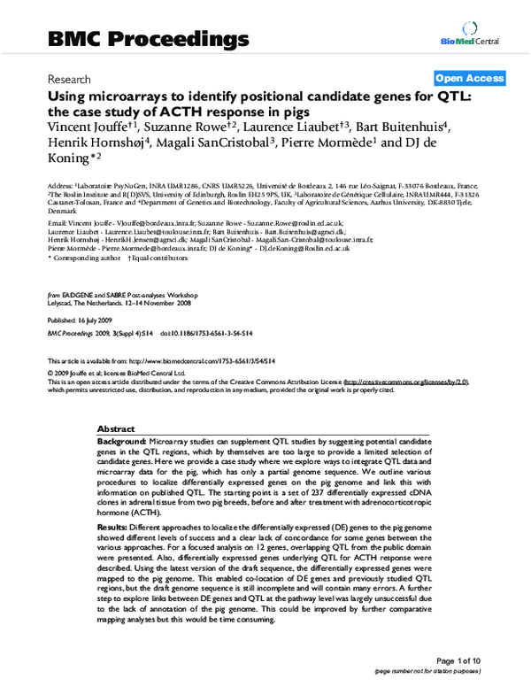 (PDF) BMC Proceedings BioMed Central