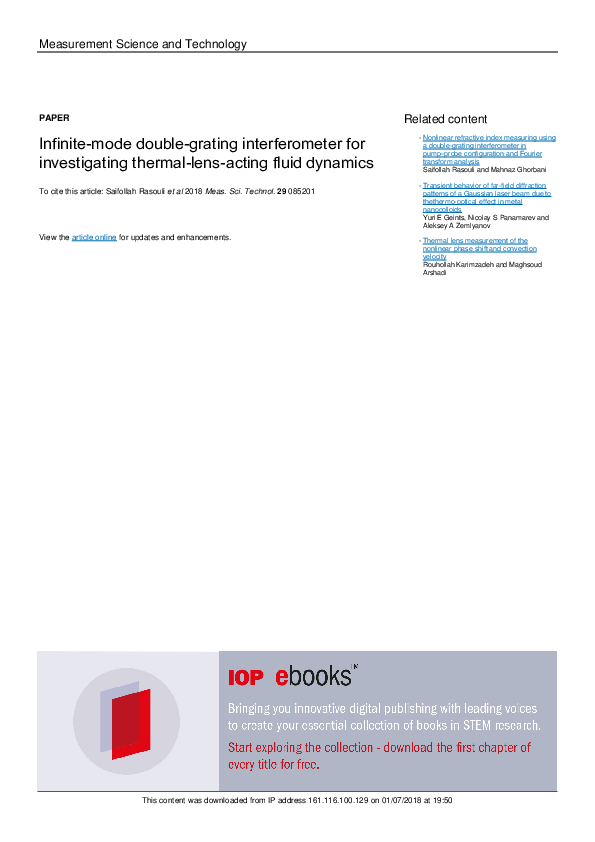 (PDF) Infinite-mode double-grating interferometer for investigating ...