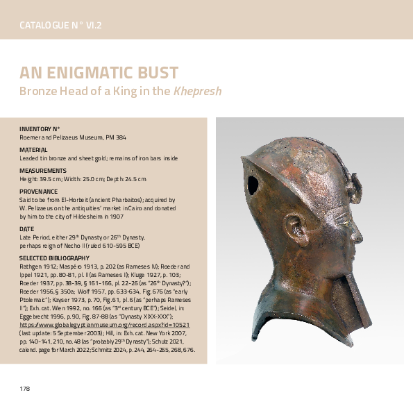 (PDF) 2021 (invest.). Bronze Head of a King in the Khepresh (LP ...