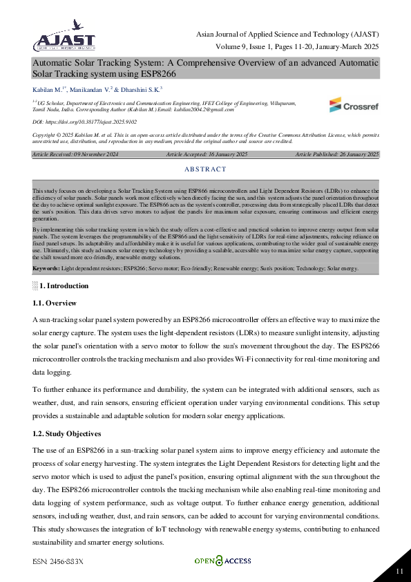 (PDF) Automatic Solar Tracking System: A Comprehensive Overview of an ...
