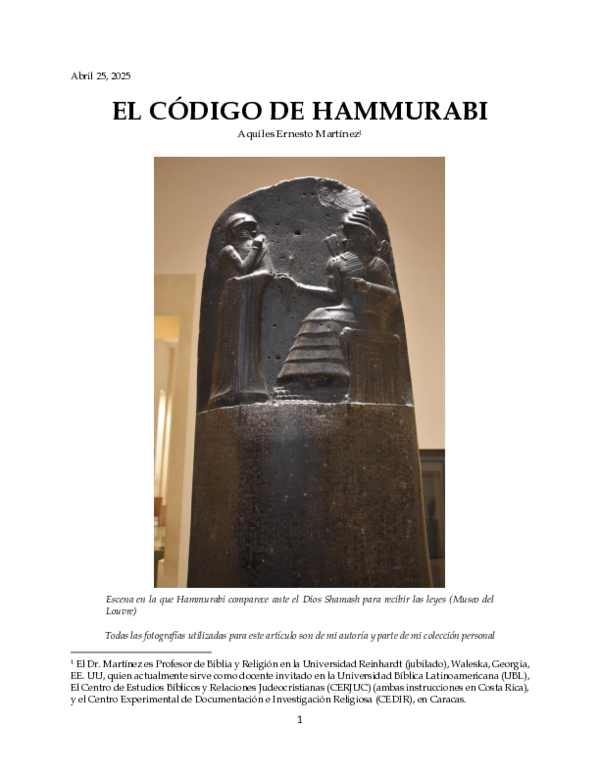 (PDF) ESTAMPAS BÍBLICAS - El Código de Hammurabi