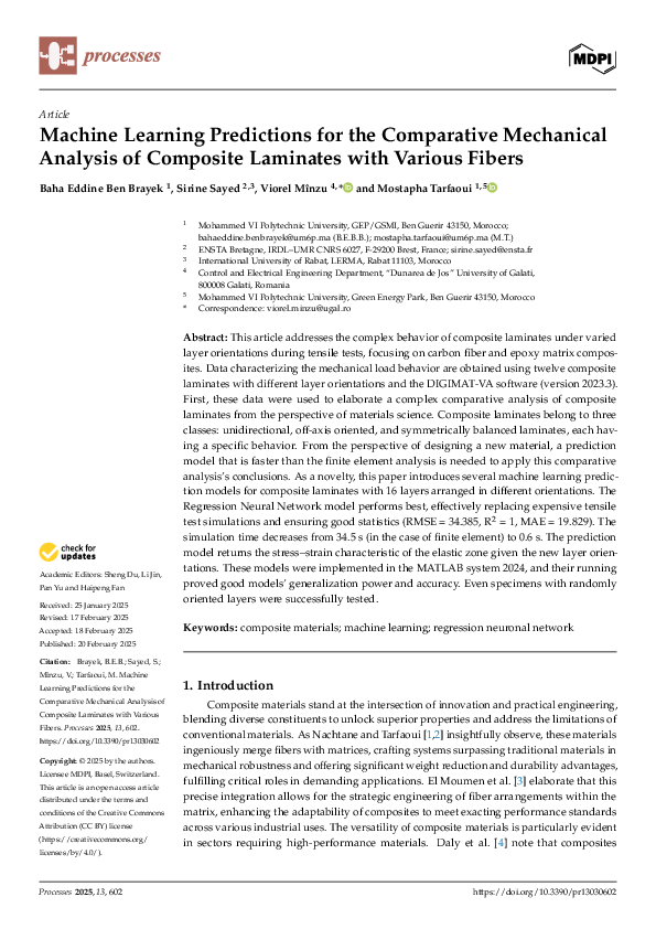 (PDF) Machine Learning Predictions for the Comparative Mechanical Analysis of Composite ...