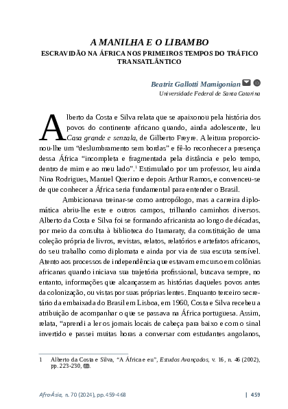 (PDF) A Manilha e o Libambo: A escravidão na África nos primeiros ...