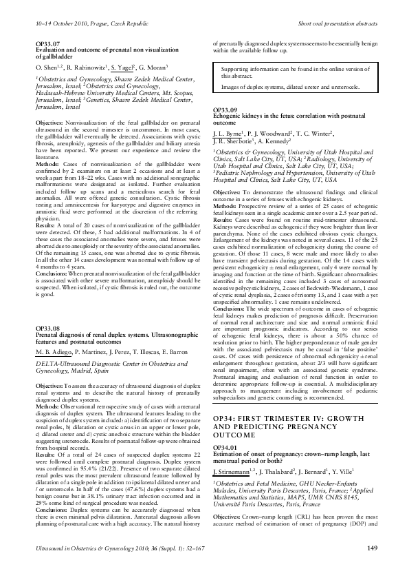 (PDF) OP34.01: Estimation of onset of pregnancy: crown–rump length ...
