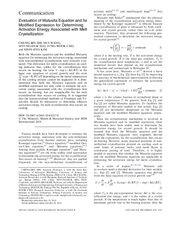 (PDF) Crystallization Behaviors of CaO-SiO2-Al2O3-Na2O-CaF2-(Li2O-B2O3 ...