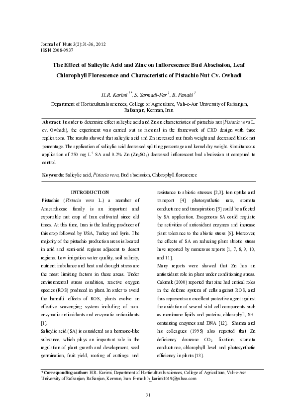 (PDF) The effect of salicylic acid and zinc on inflorescence bud ...
