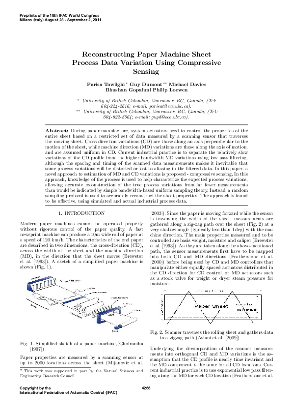 (PDF) Reconstructing Variation in a Sheet of Paper Using Compressive ...
