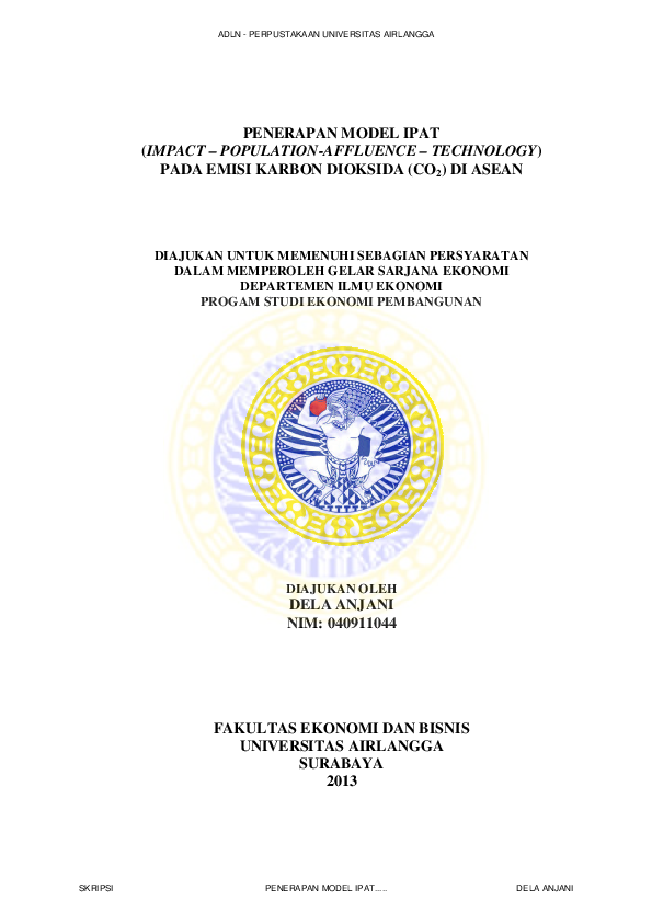 (PDF) Penerapan Model Ipat (Impact -Population-Affluence - Technology ...