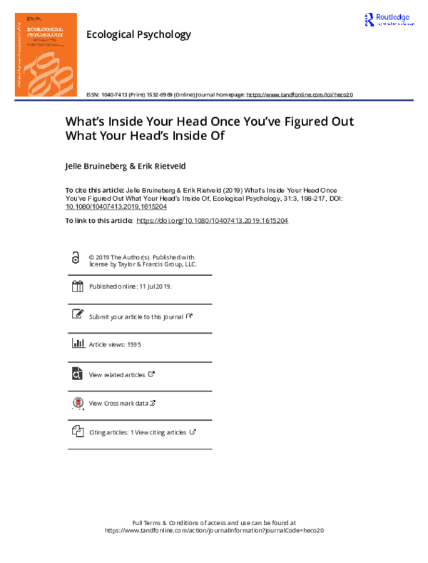 (PDF) What’s Inside Your Head Once You’ve Figured Out What Your Head’s ...