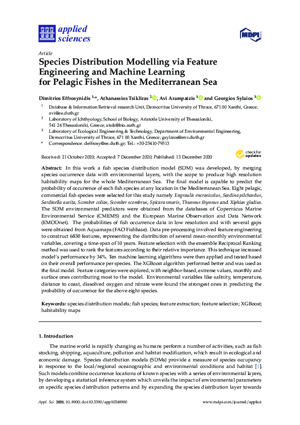 (PDF) Species Distribution Modelling via Feature Engineering and ...