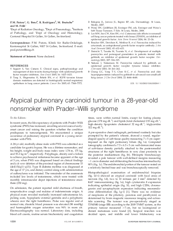 (PDF) Atypical pulmonary carcinoid tumour in a 28-year-old nonsmoker ...