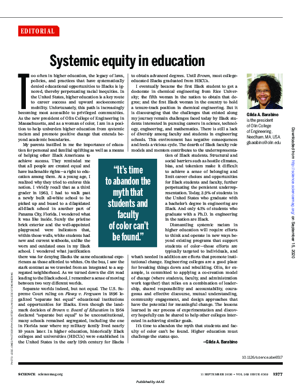 (PDF) Systemic equity in education