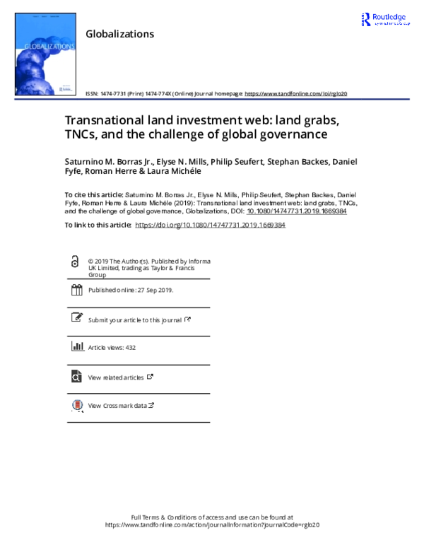 (PDF) Global Land Grabs
