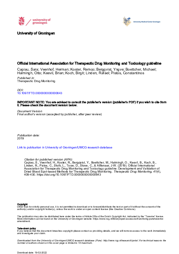 (PDF) Official International Association for Therapeutic Drug Monitoring and Clinical Toxicology ...