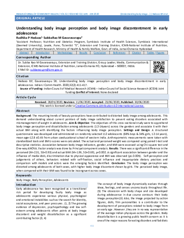 (PDF) Understanding body image perception and body image discontentment ...