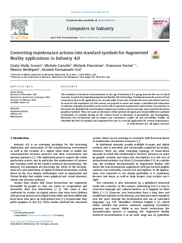 (PDF) Converting maintenance actions into standard symbols for ...