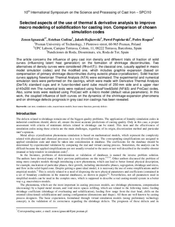 (PDF) Selected Aspects of the Use of Thermal & Derivative Analysis to ...