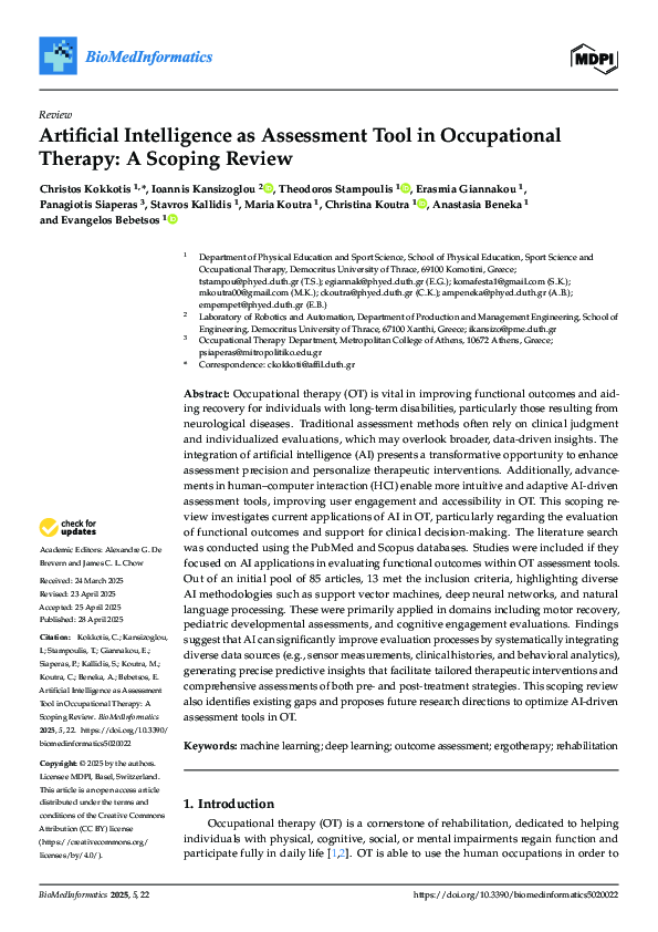 (PDF) Artificial Intelligence as Assessment Tool in Occupational ...