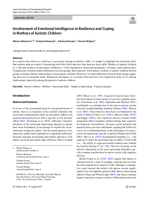 (PDF) Involvement of Emotional Intelligence in Resilience and Coping in ...