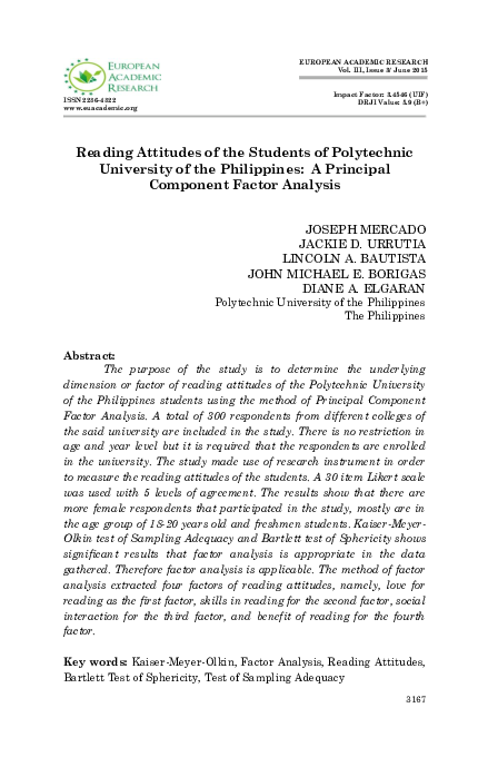 (PDF) Reading Attitudes of the Students of Polytechnic University of the Philippines: A ...