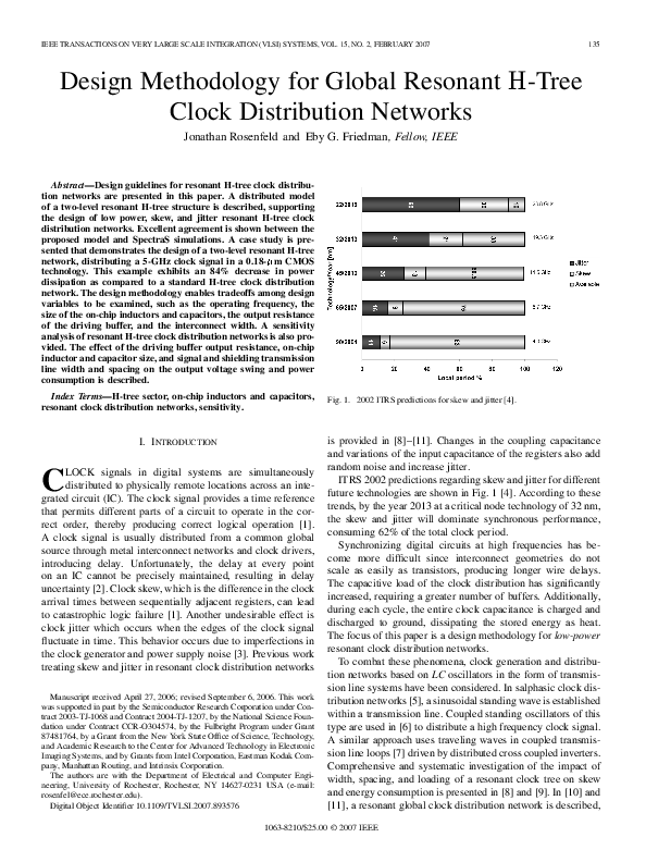 (PDF) Design Methodology for Global Resonant -Tree Clock Distribution ...