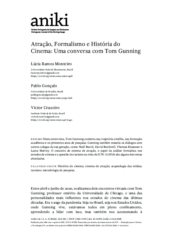 (PDF) Atração, Formalismo e História do Cinema: Uma conversa com Tom ...