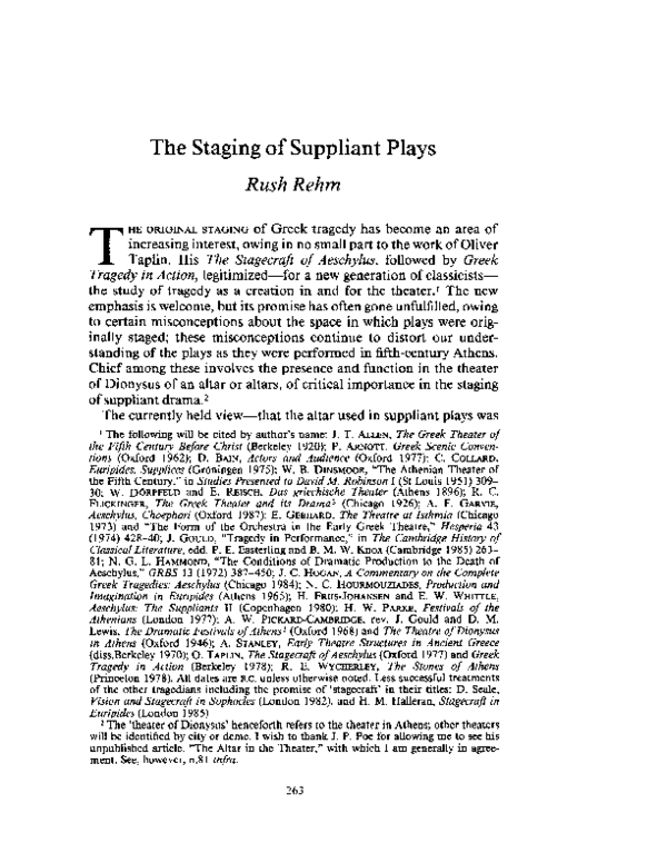 (PDF) The staging of suppliant plays