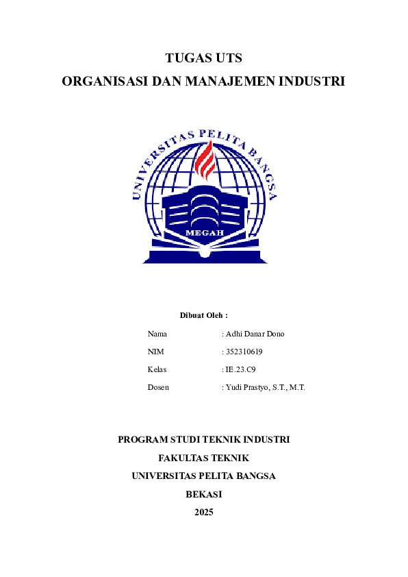 (PDF) UTS Organisasi dan Manajemen Perusahaan