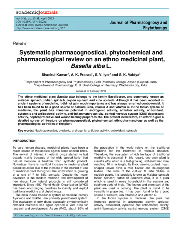 (PDF) Journal of Pharmacognosy and Phytotherapy Review Systematic ...