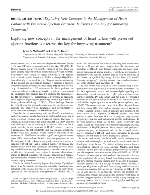 (PDF) Exploring new concepts in the management of heart failure with ...