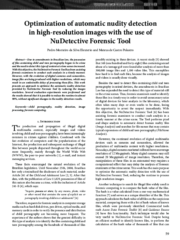 (PDF) Optimization of automatic nudity detection in high-resolution images with the use of ...