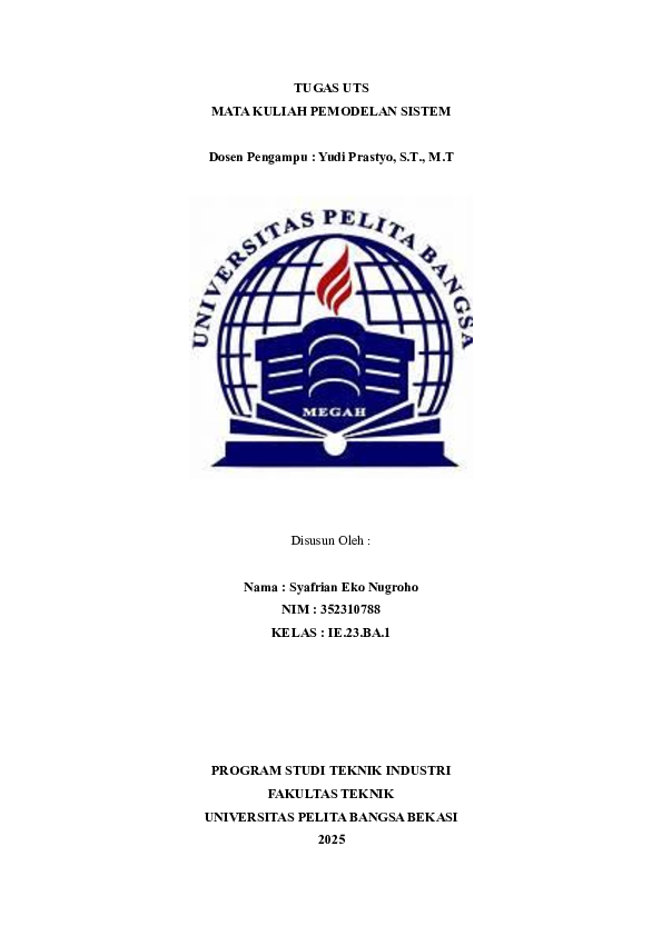 (PDF) Tugas UTS Pemodelan Sistem