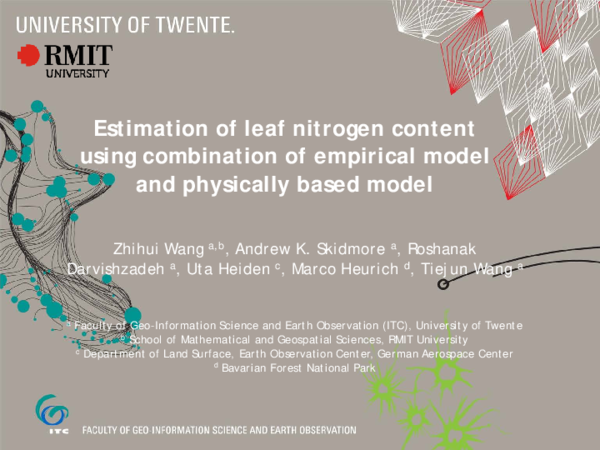 (PDF) Estimation of leaf nitrogen content using combination of empirical model and physically ...