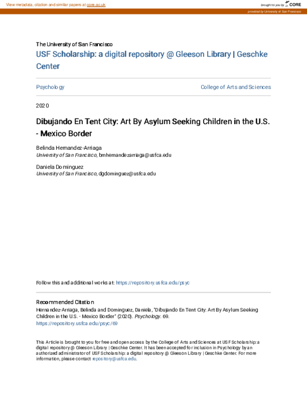 (PDF) Dibujando En Tent City: Art By Asylum Seeking Children in the U.S. - Mexico Border