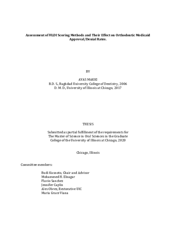 (PDF) Assessment of HLDI Scoring Methods and Their Effect on ...