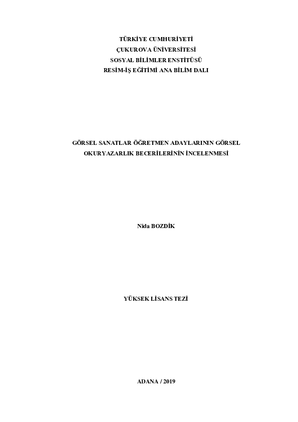 (PDF) Investigation of the visual literacy skills of visual arts ...