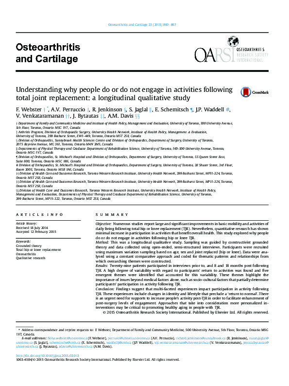 (PDF) Understanding why people do or do not engage in activities ...