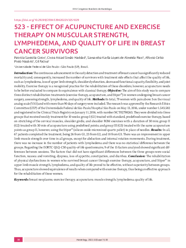 (PDF) Effect of Acupuncture and Exercise Therapy on Muscular Strength ...